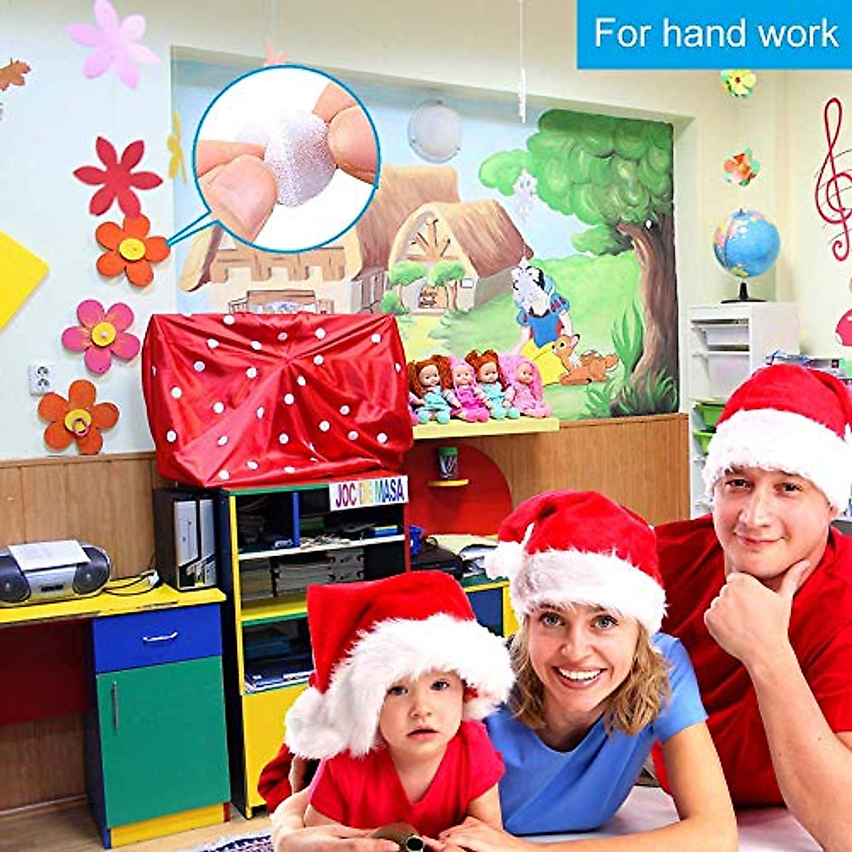 Self Adhesive Dots, Strong Adhesive 1000pcs(500 Pairs) 0.59" Diameter Sticky Back Coins Nylon Coins, Hook & Loop Dots with Waterproof Sticky Glue Coins Tapes, Very Suitable for Classroom, Office, Home