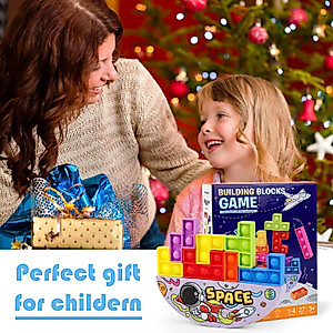 Pop Push it Poppers Fidget Toy Building Block Stacking Games Jigsaw Puzzle Bubble Dots Stack Cube Challenge Sensory Toys for Kids and Elderly