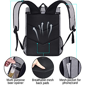 FORICH Soft Cooler Backpack Insulated Waterproof Backpack Cooler Bag Leak Proof Portable Small Cooler Backpacks to Work Lunch Travel Beach Camping Hiking Picnic Fishing Beer for Men Women