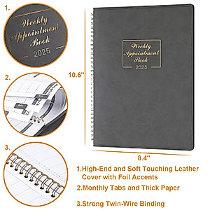 2023 Weekly Appointment Book - Daily Hourly Planner 2023, January 2023- December 2023, 8.4" x 10.6", 15-Minute Interval, Flexible Soft Cover, Twin-Wire Binding, Perfect for Your Life