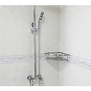 UPREDO 3D Decorative Floral Molding Waterproof Wallpaper Border Peel and Stick for Bathroom Kitchen Counter Top Backsplash Tiles Sticker,4 Inch by 16.4Ft (Cream White)