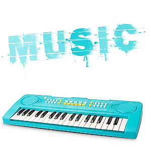 BIGFUN Kid Keyboard Piano - 37 Keys Keyboard Piano Kids Multifunction Music Educational Instrument Toy Keyboard Piano for 3, 4, 5, 6, 7, 8 Girls and Boys (Blue)