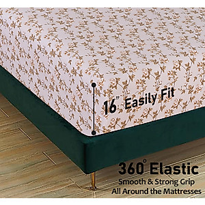 RUVANTI Flannel Sheets Full Size - 100% Cotton Double Brushed Bed Sheets Set, Deep Pockets 16 Inches, All Seasons Breathable & Extra Soft Full Sheets, Warm & Cozy, 4 Piece, Dazzale