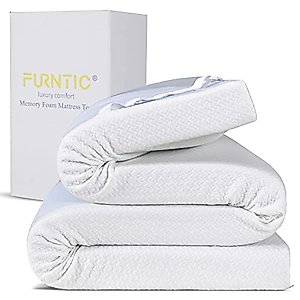 Queen Size 3 Inch Gel Memory Foam Dual Layer Enhance Cooling Mattress Topper ,Supportive & Pressure Relieving, with Breathable Bamboo Cover.