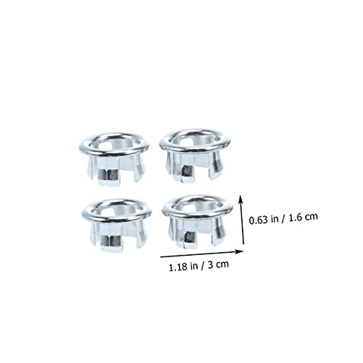 20pcs Wash Basin Overflow Ring Sink Overflow Ring Bathtub Decor Sanitary Sink Ring Basin Rings Bathroom Kitchen Sink Bath Tub Accessories Household Pot Supplies Plastic Plating