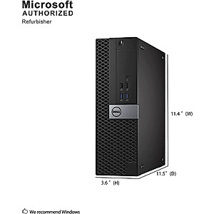 Dell 5050 SFF Desktop Intel i7-6700 UP to 4.00GHz 32GB DDR4 New 1TB NVMe SSD + 2TB HDD Built-in AX200 Wi-Fi 6 BT Dual Monitor Support Wireless Keyboard and Mouse Win10 Pro (Renewed)