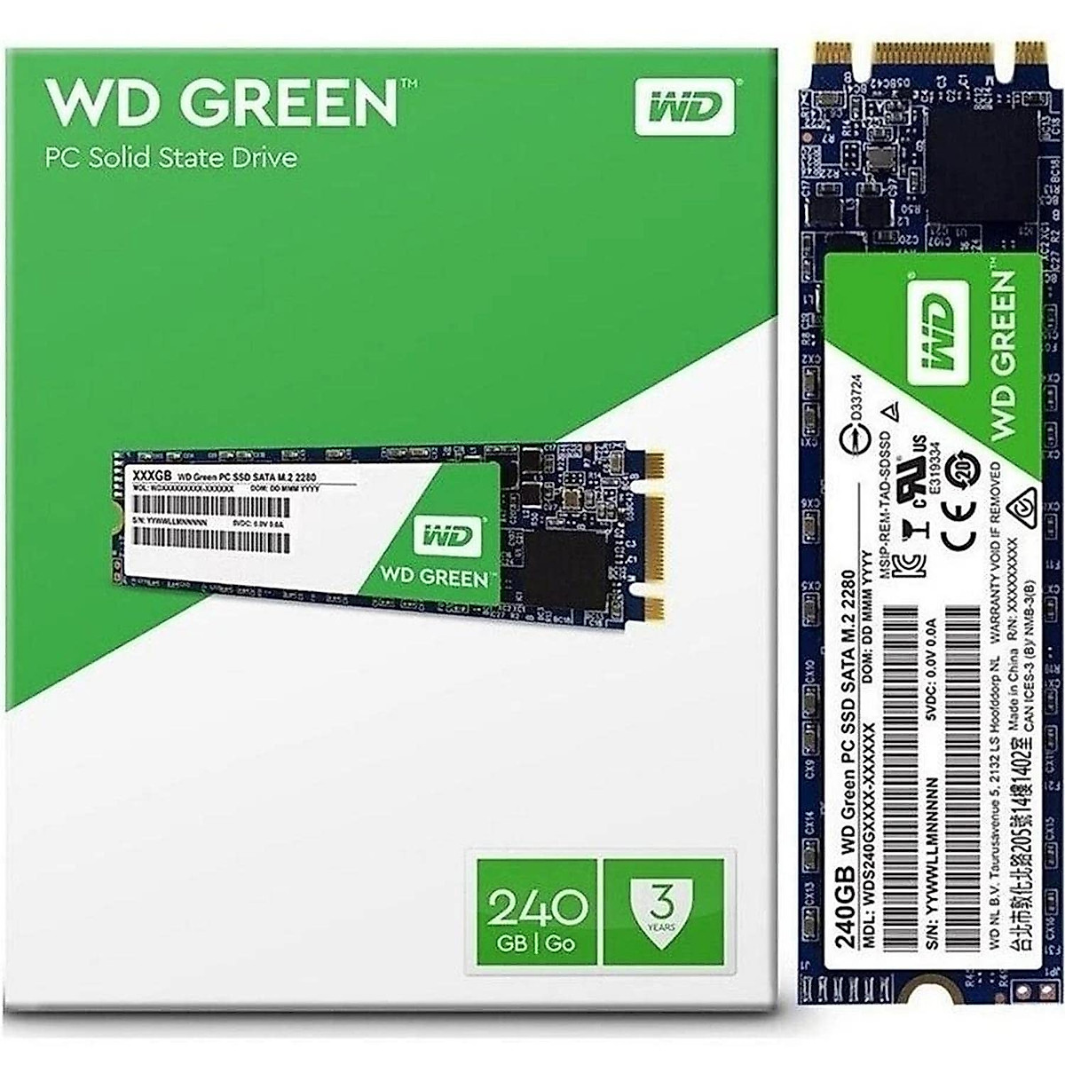 Western Digital SSD WDS240G2G0B 240GB M.2 2280 SATA 6GB S WD Green Retail