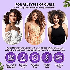 Controlled Chaos Curl Cream for Curly Hair Defining Cream with Shea Butter for Long Lasting Frizz Free Curls – Sulfate & Paraben Free Aloe Vera Curling Cream for Wavy Hair, Made in USA(5Oz)