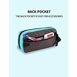 GOX Premium Toiletry Bag, Dopp Kit Case For Travel, Multifunction Cosmetics Organizer Pouch(Grey/Sky blue)