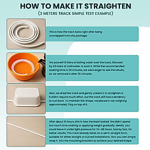 UrbanRed Flexible Bendable Ceiling Curtain Track, 5 Meters (16.4FT), Ceiling Track Ceiling Mount for Curtain Rail with Track Curtain System, RV Curtain Track, Room Divider, Ceiling Track for Curtains