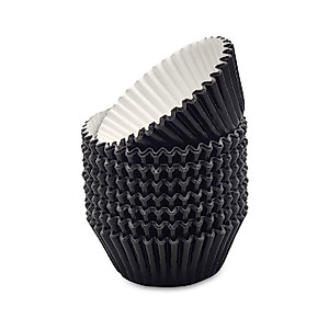 Bakehope Black Cupcake Liners 160-count, Standard Wrappers Muffin Baking Cups for Bakery & Home Use