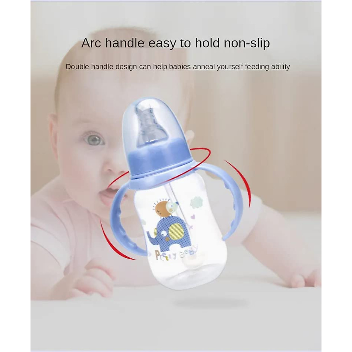 4 Pack Anti-Colic Options+ Baby Bottles, Narrow Pretty Baby, 5oz 145ml