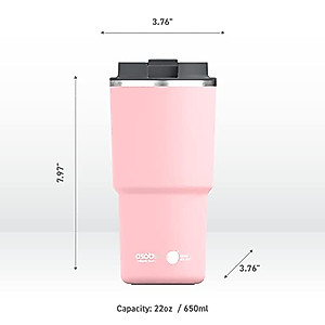 asobu 22oz Extra Large Ceramic-Lined Travel Mug with No Metal Taste-Keeps Flavors True - Double-Wall Vacuum Insulated Coffee Mug with Spill-Proof Pop-Open Lid for Hot Drinks