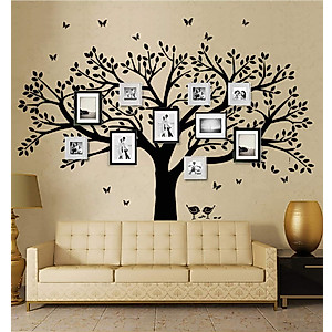 Giant Family Tree Wall Decals Bird Stickers Decals Branches Wall Stickers for Living Room Nursery Room Wall Decor