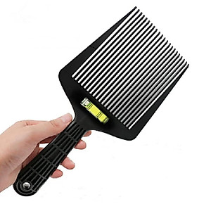 Eforlike Barber Flat Top Comb with level Bang Liquid Oil Hair Cutting Angle Adjustment Large Teeth Comb Styling Tool (black)