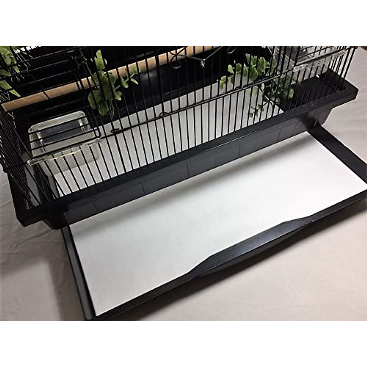 Bird Cage Liners - Poly Coated - Medium Cages - Custom Size - 100 Pre-Cut Sheets - Up to 200 Feet of Paper