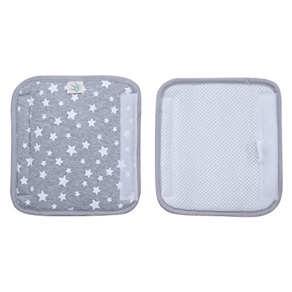 JYOKO Kids Universal pad Covers for Stroller, carrycot and Chairs Groups 0-3 (White Star, 17 X 18)