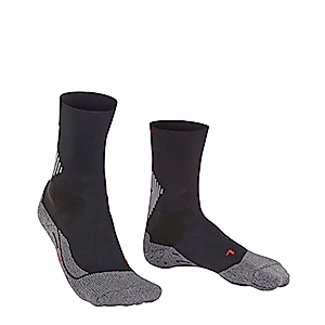 FALKE Unisex 4 GRIP Stabilizing Athletic Socks, Mid Calf, Compression Sock, Light Weight, Breathable Quick Dry, Nylon, Black (Black 3019), 9-10, 1 Pair