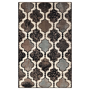 Superior Indoor Large Area Rug, Jute Backed, Perfect for Living/Dining Room, Bedroom, Office, Kitchen, Entryway, Modern Geometric Trellis Floor Decor, Viking Collection, 5' x 8', Chocolate