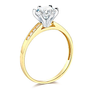 14k Yellow Gold SOLID Wedding Engagement Ring - Size 5.5