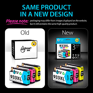 Smart Ink Compatible Ink Cartridge Replacement for HP 932XL 933XL 932 XL 933 (3 Combo Pack) to use with HP Officejet 6600 6100 6700 7110 7510 7610 7612 7510 Printers (Cyan, Magenta, Yellow)