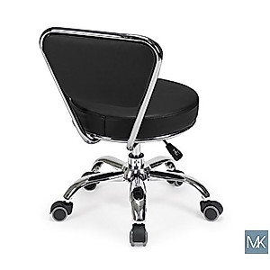 Salon Nail Pedicure Stool Pedicure Chair DAYTON BLACK Pneumatic, Adjustable, Rolling Salon Furniture & Equipment