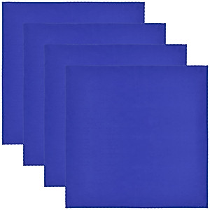 Wisdompro Extra Large 4-Pack Microfiber Cleaning Cloth For Laptop, LCD TV, Computer Screen, Monitor, Tablet, Camera Lens, Glass, Lenses, Phone, iPhone, iPad, other Delicate Surface - Blue (16x16 Inch)