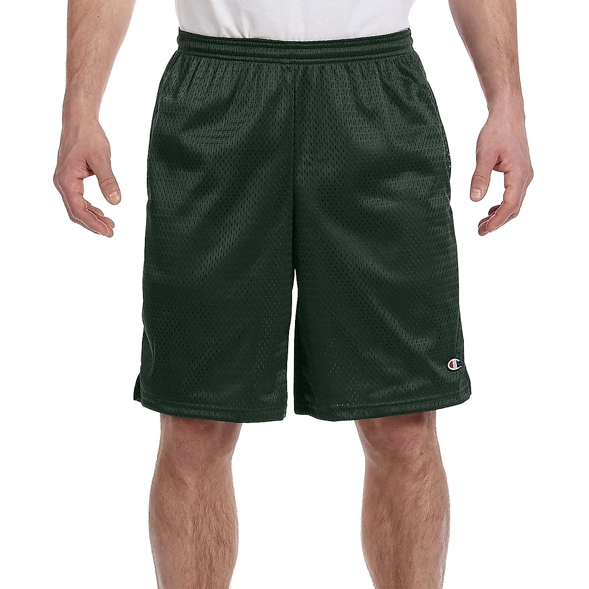 Champion Men's Long Mesh Short with Pockets,Maroon,XX-Large