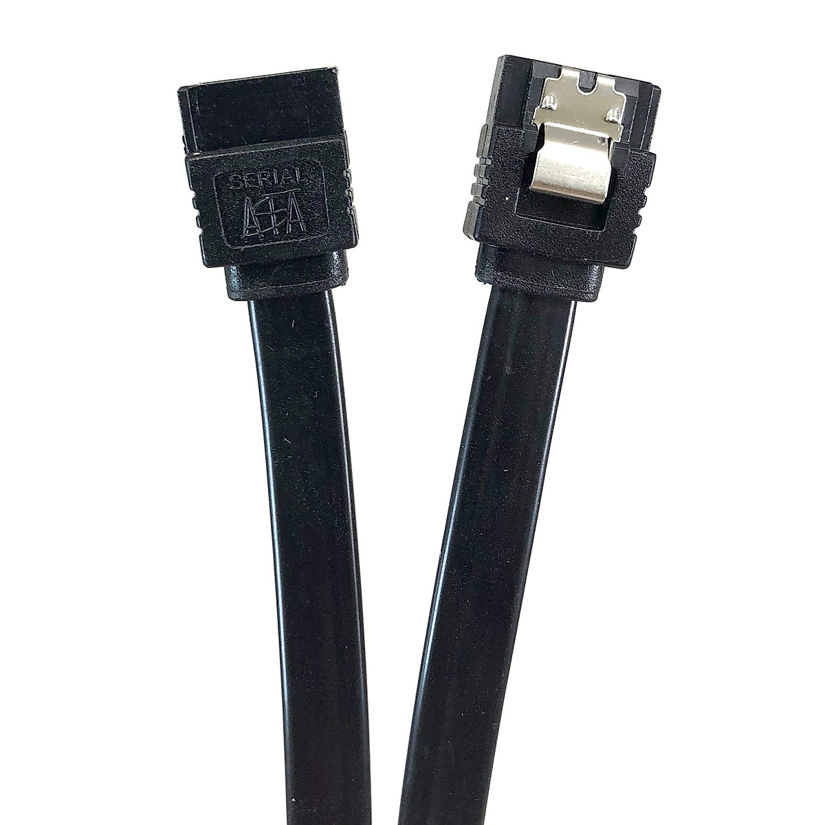 Micro Connectors F03-03MSSB 12" Sata III 6 GB/S Straight Cable with Locking Latch - Black