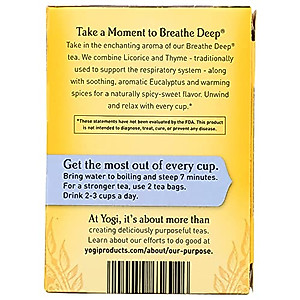 Yogi Tea, Breathe Deep, 16 Count