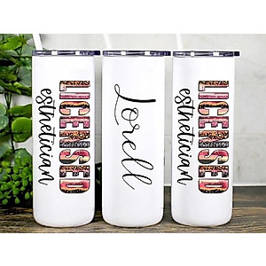 Licensed Esthetician Tumbler, Stainless Steel Vacuum Insulated Tumbler, Coffee Travel Cup, Gift for Esthetician (20 oz)