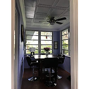 A La Maison Ceilings R24 Line Art Foam Glue-up Ceiling Tile (128 sq. ft./Case), Pack of 48, Plain White