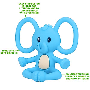 Nuby Yogis All Silicone Soothing Teether, Monkey