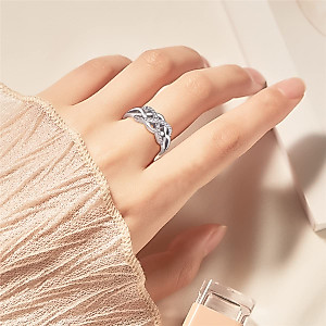 STARCHENIE Infinity Promise Ring for Women 925 Sterling Silver Engagement Wedding Band Anniversary Jewelry Size 7