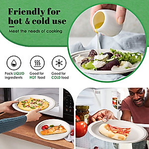 Gezond 100% Compostable Paper Plates 7 Inch 50pcs Disposable Heavy-Duty Plates Unbleached Eco-Friendly Plate Made of Sugarcane Fiber-1