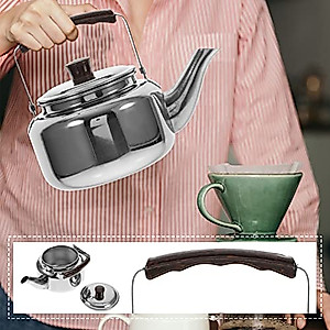 STOBAZA 0.8L Whistling Tea Kettle for Stovetop Classic Teapot Teakettle Food Grade Stainless Steel Water Boiler Kettle, Gas Electric Induction Compatible, Mirror Polish