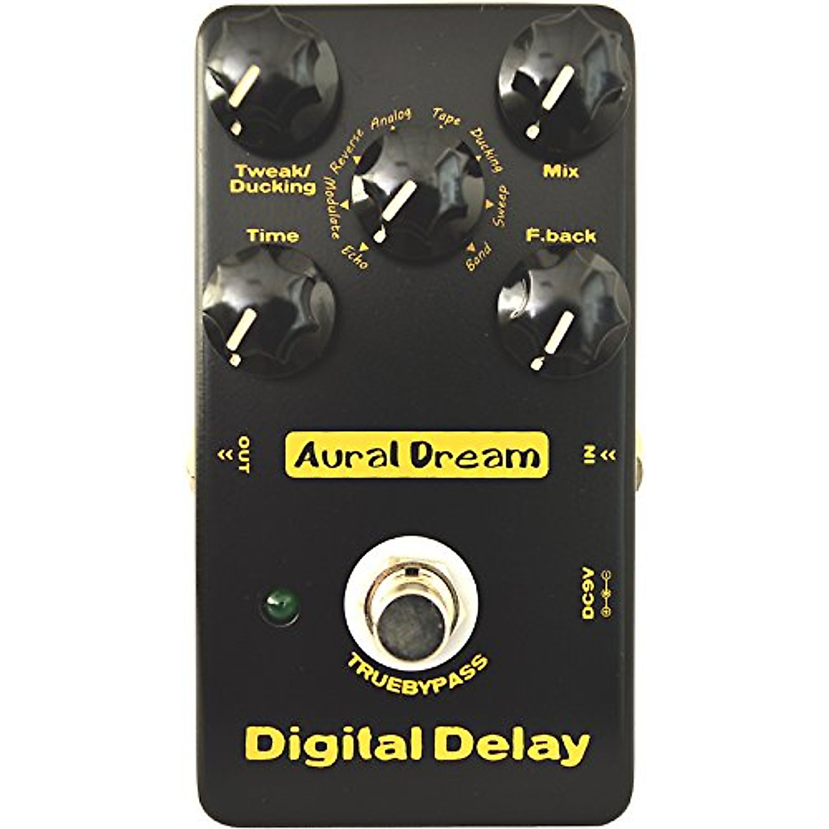 Aural Dream Digital Delay Guitar Effect Pedal provides Tape delay,Analog delay,Band delay,Reverse delay,Ducking delay and Sweep delay,True bypass.