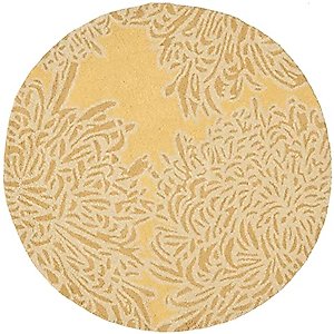 MARTHA STEWART x SAFAVIEH 8' Round Malted MSR4542A Handmade Chrysanthemum Wool Area Rug
