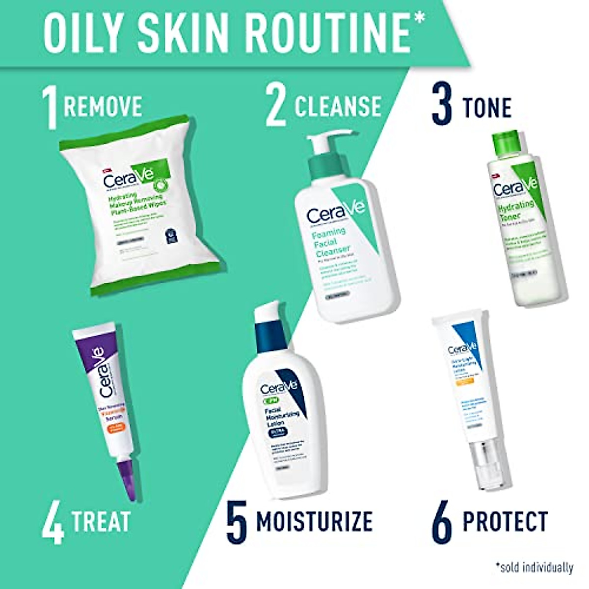 CeraVe Foaming Facial Cleanser | Daily Face Wash for Oily Skin with Hyaluronic Acid, Ceramides, and Niacinamide| Fragrance Free Paraben Free | 16 Fluid Ounce