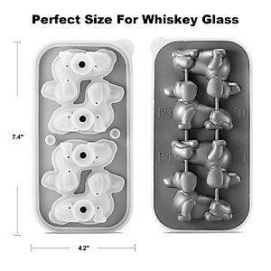 Nax Caki 3D Dachshund Dog Ice Cube Mold Fun Shapes, Dachshund Gifts for Women, Cute Large Craft Ice Mold, Big Dog Ice Cube Trays for Whiskey Cocktails Bourbon