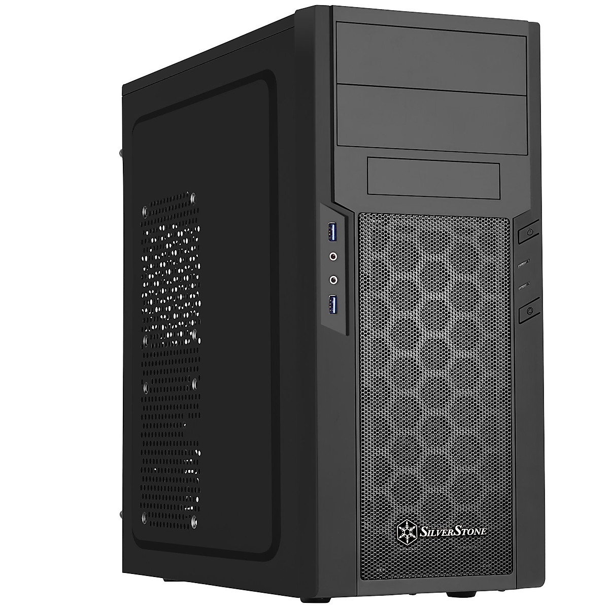 SilverStone Technology Precision Series Black ATX Tower Case PS13B, Black