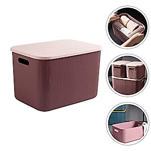 NUOBESTY Containers with Lids Kids Storage Organizer Clear Container Plastic Office Storage Plastic Storage Box Organizing Box with Lid Box with Lid Storage Bin Kids Snack Container