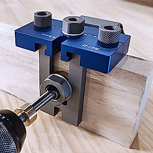 Woodworking Hole Locator, Drill Jig Joinery Kit, 3 in 1 Eccentric Hole Drilling Positioner Aluminium Woodworkers Guide, Jig Accessories