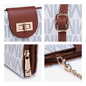 MKP COLLECTION Women Fashion Small Crossbody Shoulder Bag Cell Phone Zip Wallet Purse and Handbags Clutch with Credit Card Holder and Chain Strap