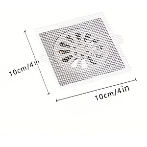 Disposable Insect Proof Floor Drain net Stainless Steel Drain Strainer for Kitchen Sink, Dishwasher and Appliances Shower Drain Hair Catcher Sticke(20pc)