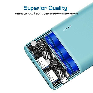 POWEROWL (Pocket-Size) Portable Charger Quick Charge (10000mAh, Dual High-Speed Output, Universal) Lightest Travel Power Bank, External Battery Pack for Smartphone…