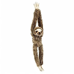 HOWBOUTDIS 20 inch Brown Hanging Sloth - Stuffed Animal - Ultra Soft Plush - Hands and Feet Connect - Realistic Design - Great Gift or Prize