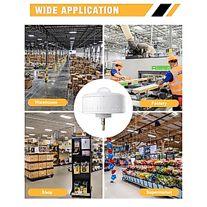 JC-LGL 210W LED Linear High Bay Light with PIR Sensor，LED High Bay Shop Lights Fixture, Compatible with Industrial 120-277V, LED Linear High Bay Light for Shop Garage Warehouse