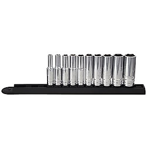 GEARWRENCH 10 Pc. 1/4" Drive 6 Pt. Deep Socket Set, SAE - 80305
