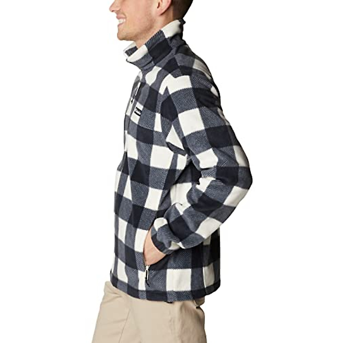 Columbia Men's Steens Mountain Printed Jacket, Chalk Check Print, 4X Big